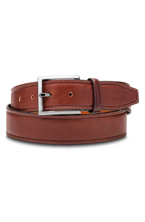 Bosca Salerno Leather Belt - Dk Brown