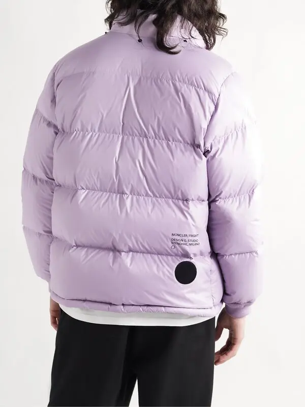 Moncler Anthemyx Quilted Shell Hooded Down Jacket - Purple