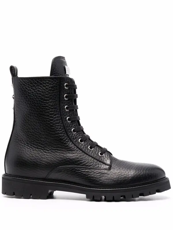 Philipp Plein Star-studded Leather Boots