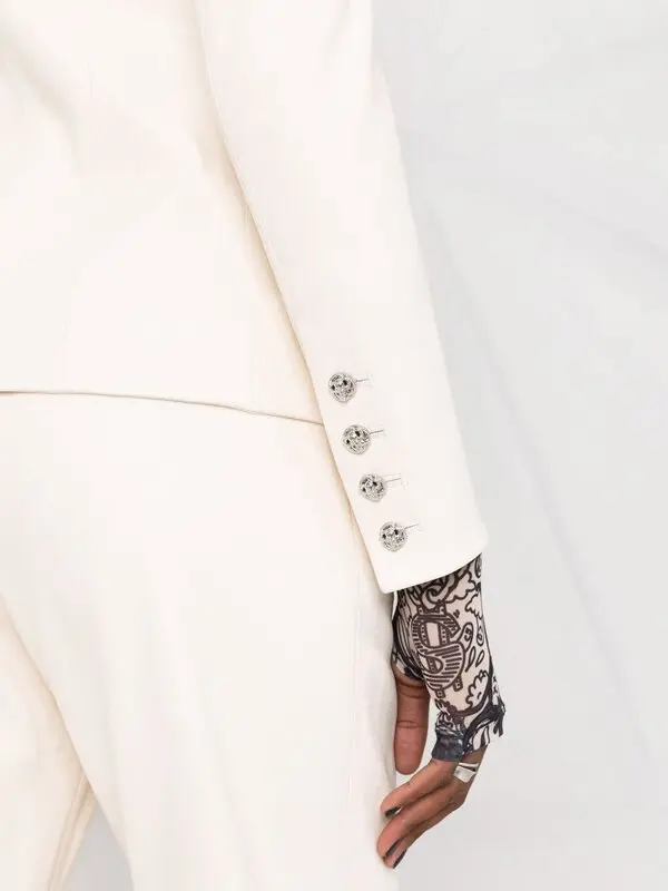 Philipp Plein Double-breasted Leather Blazer