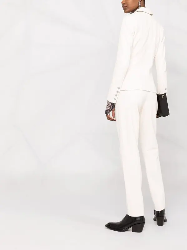 Philipp Plein Double-breasted Leather Blazer