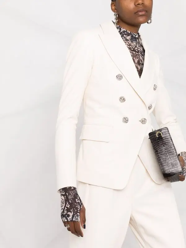 Philipp Plein Double-breasted Leather Blazer