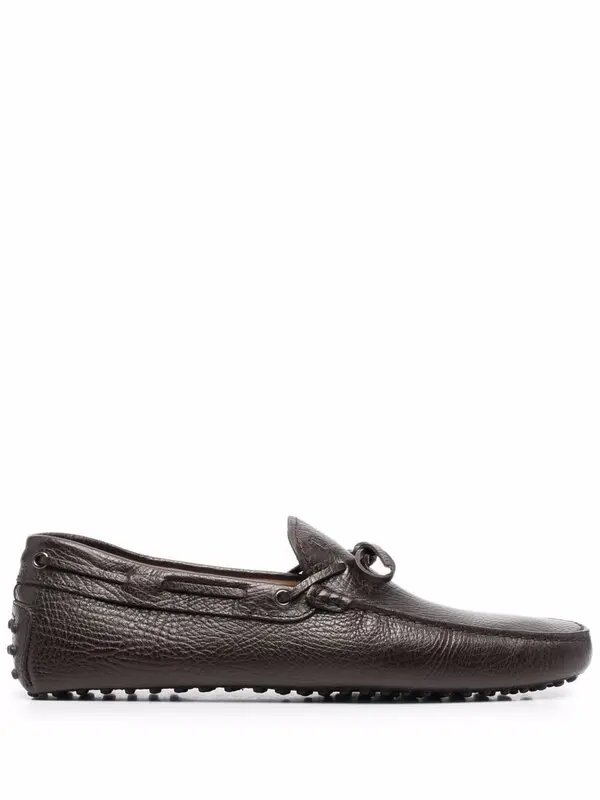 TOD'S Tie-front Leather Loafers