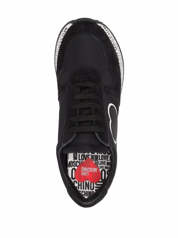 Moschino Heart Motif Paneled Sneakers