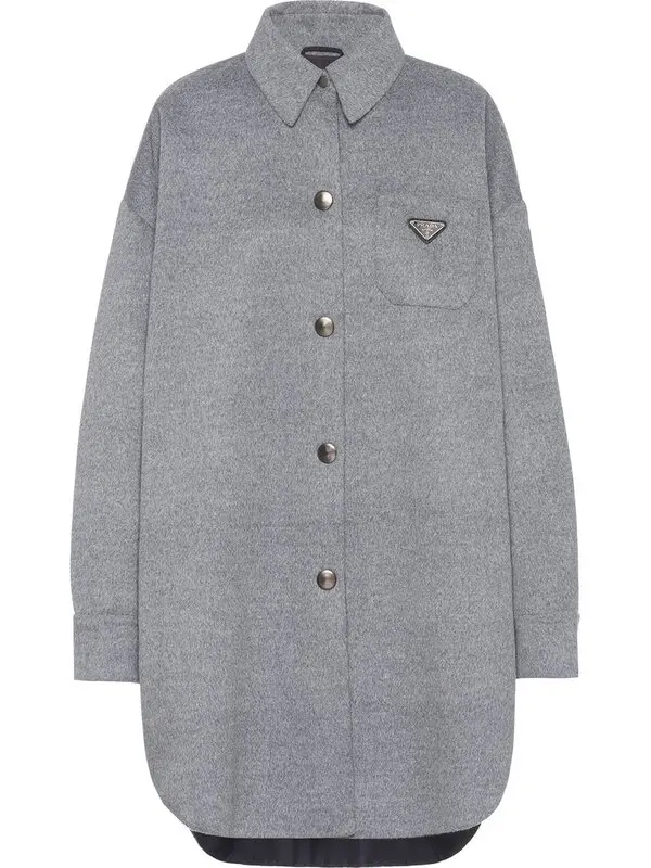 Prada Single-breasted Cashgora Coat