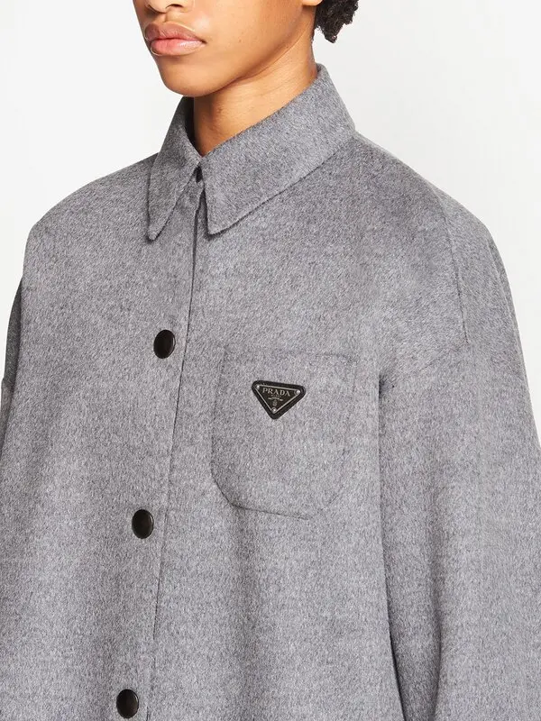 Prada Single-breasted Cashgora Coat