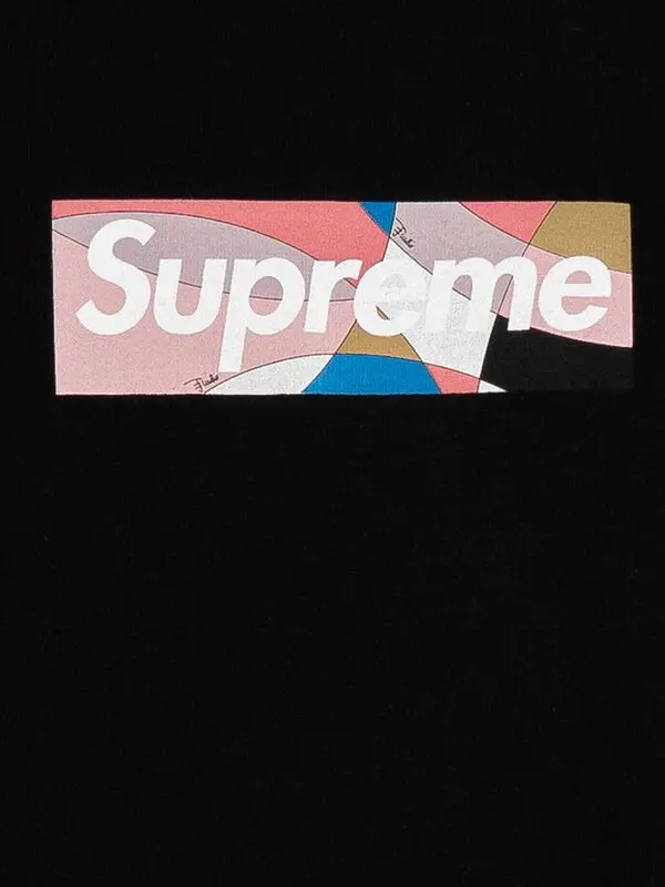 Supreme X Emilio Pucci Box Logo T-shirt - Black