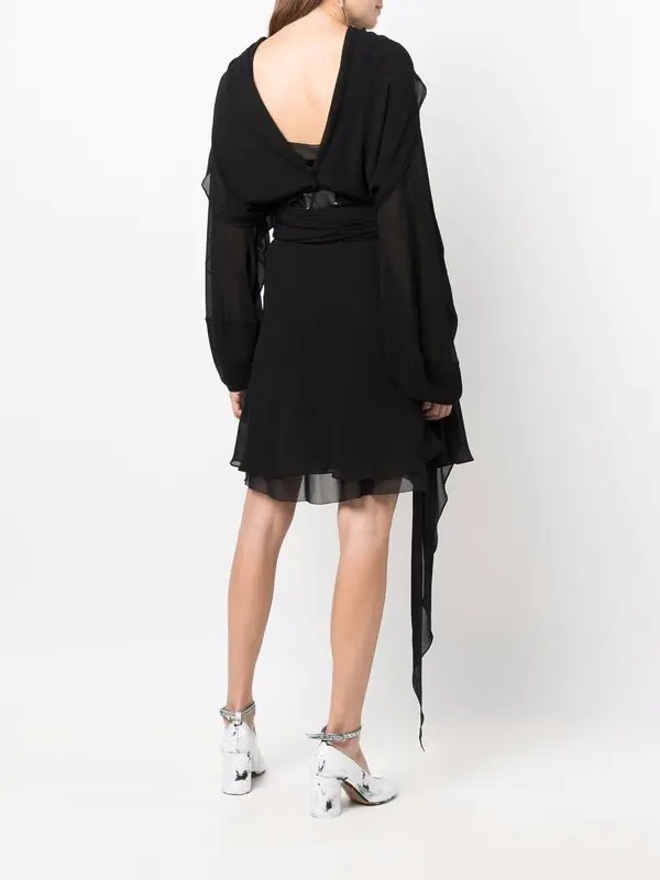 MAISON MARGIELA Draped Silk Mini Dress