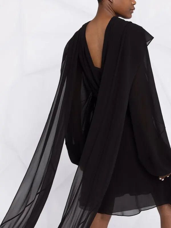 MAISON MARGIELA Draped Silk Mini Dress