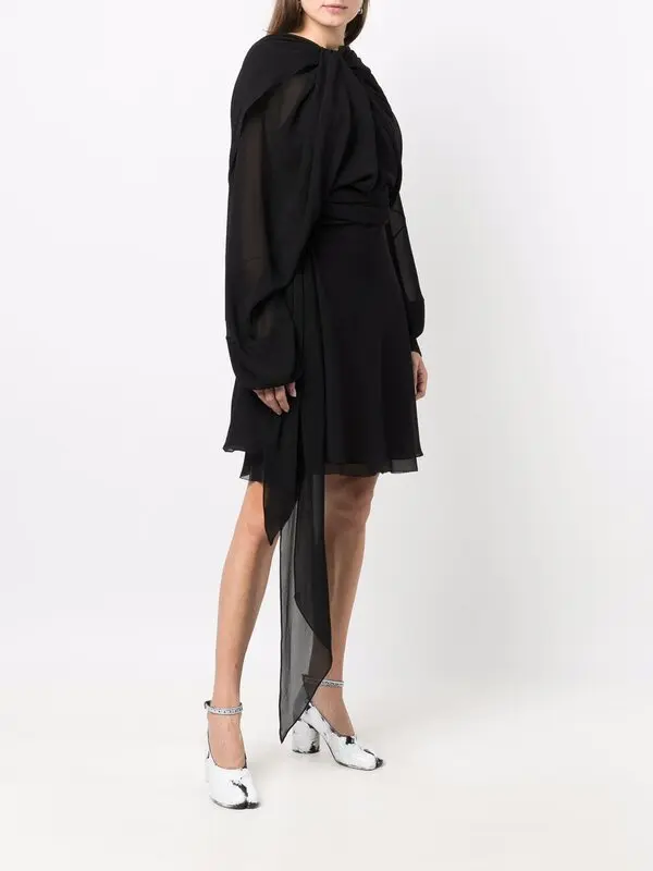 MAISON MARGIELA Draped Silk Mini Dress