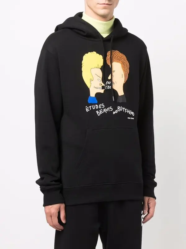 éTudes Studio Beavis & Butthead Print Hoodie In Black - 54% Off 