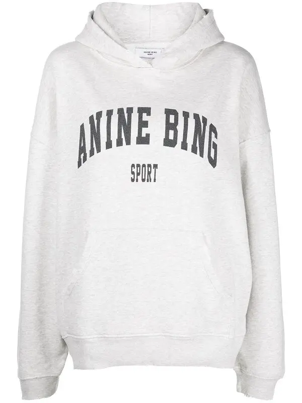 ANINE BING Harvey Logo-print Sweatshirt - Grey