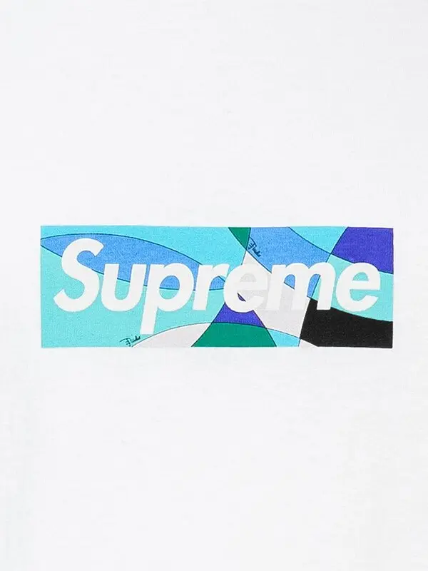 Supreme X Emilio Pucci Box-logo T-shirt - White