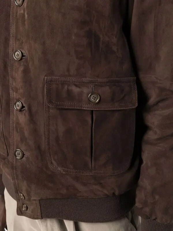 VALSTAR Buttoned Leather Jacket - Brown