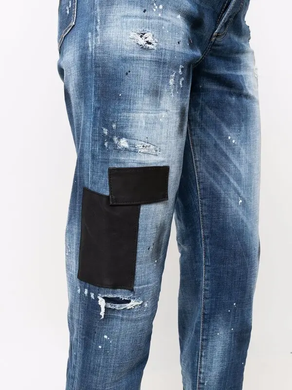 Dsquared2 Distressed Straight-leg Jeans