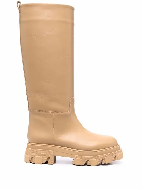 GIABORGHINI Perni 07 Leather Boots - Neutrals