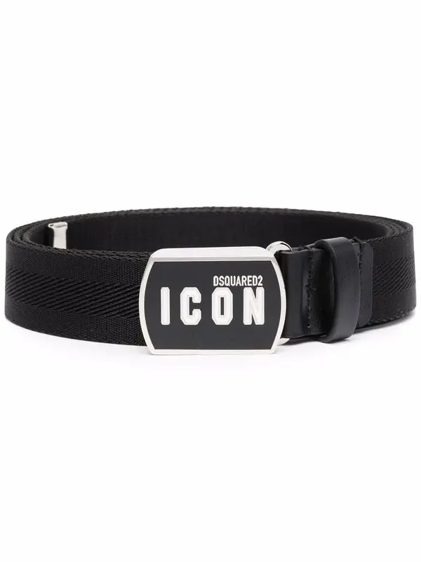 Dsquared2 Logo-patch Buckle Belt - Black