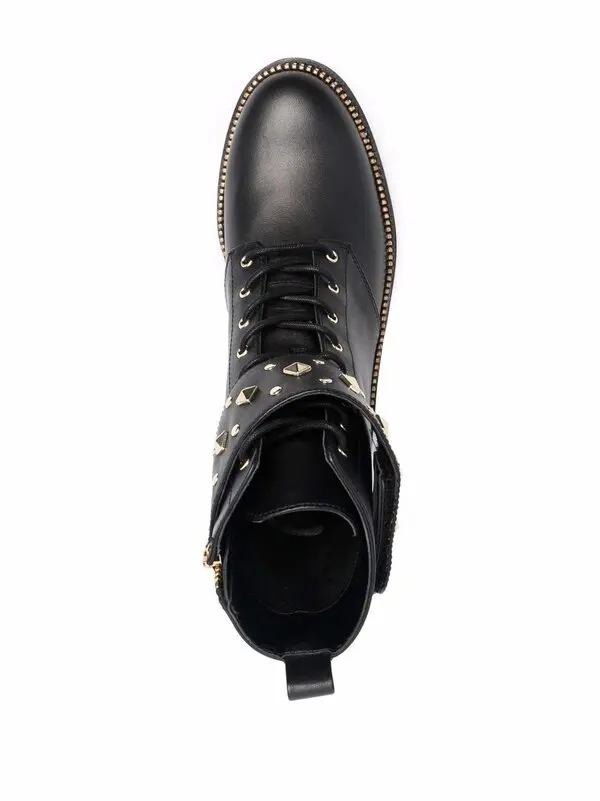 Michael Kors Haskell Spike-strap Leather Boots