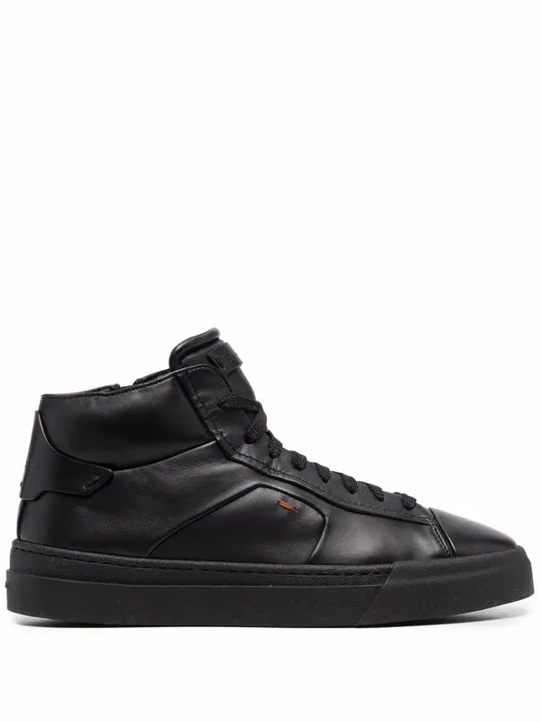 Santoni Logo High-top Sneakers