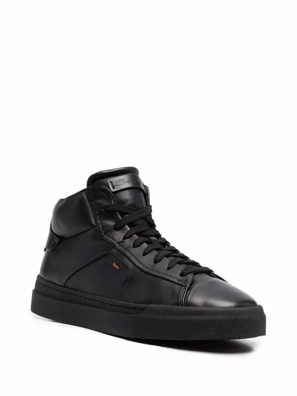 Santoni Logo High-top Sneakers