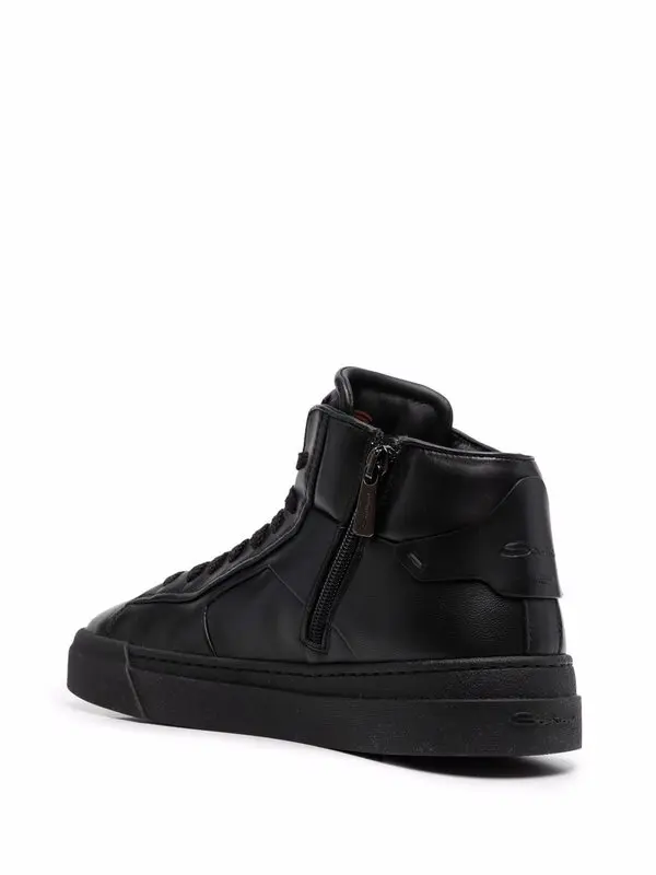 Santoni Logo High-top Sneakers