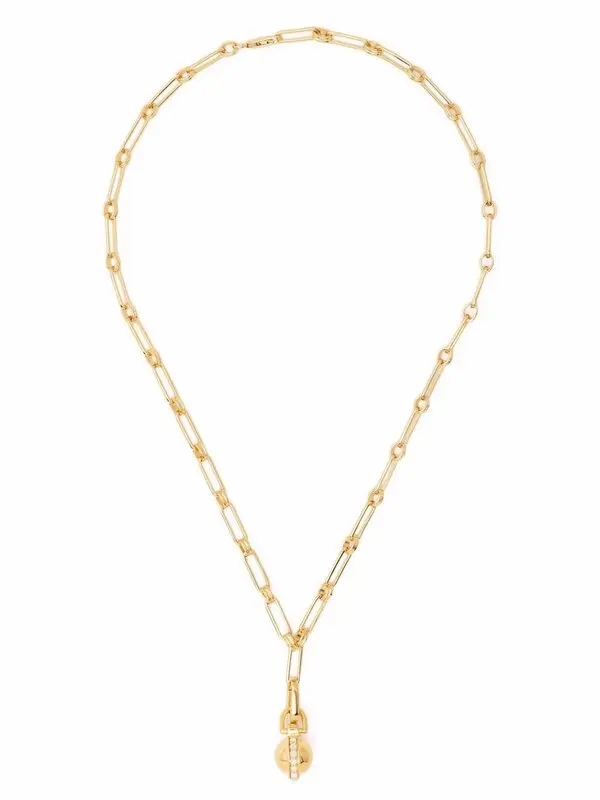 MISSOMA Aegis Chain Pavé Sphere Pendant Necklace - Gold