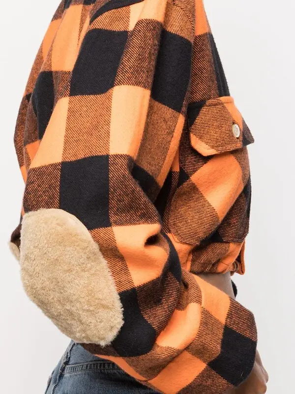 ROMEO HUNTE Lucy Flannel Cropped Jacket - Orange