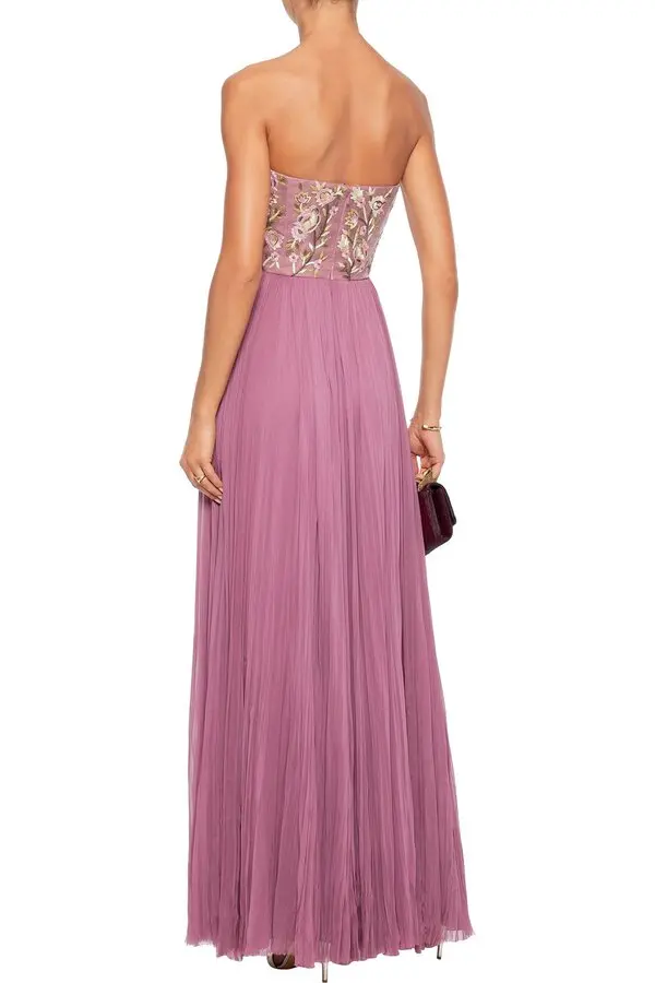 purple eyelet dress Women's Bright Purple Embroidered Eyelet Midi Dress main image 0