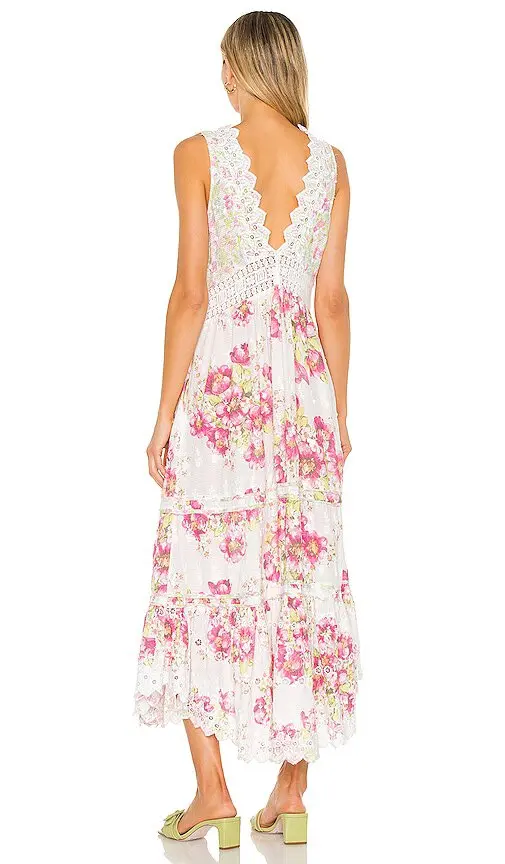 LoveShackFancy Oakley Dress In White