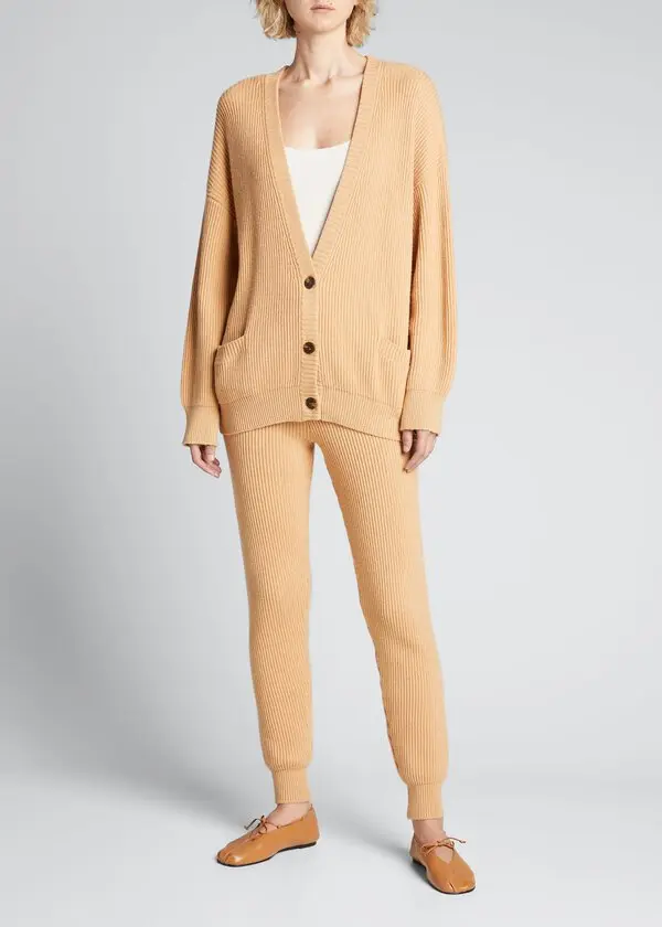Simkhai Nina Wool-cashmere Ribbed Joggers