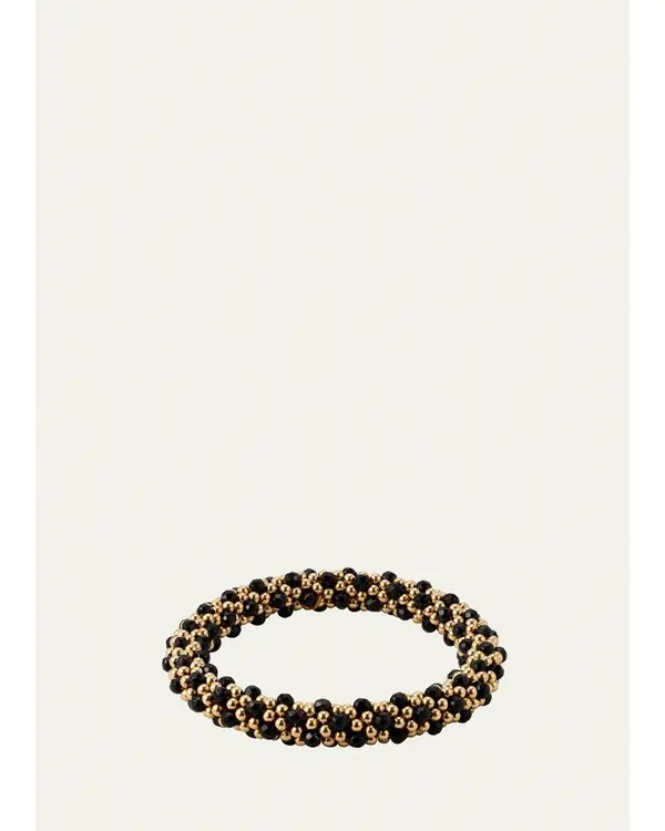 Meredith Frederick 14k Gold And Black Onyx Beaded Bracelet