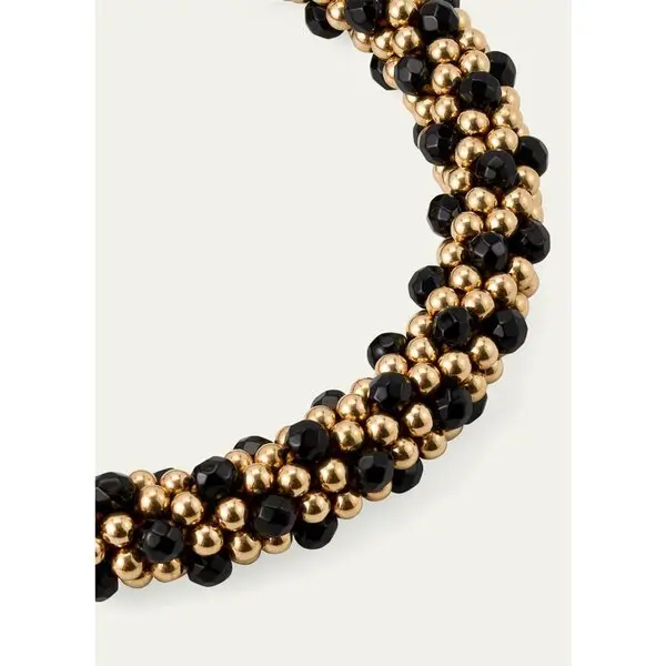 Meredith Frederick 14k Gold And Black Onyx Beaded Bracelet