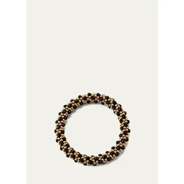Meredith Frederick 14k Gold And Black Onyx Beaded Bracelet