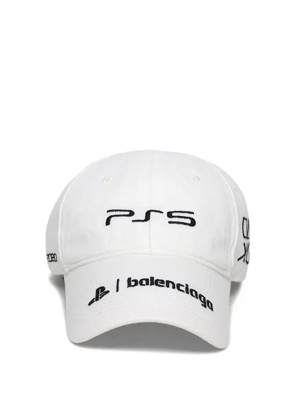 Balenciaga X Playstation Ps5 Baseball Cap - White | Editorialist