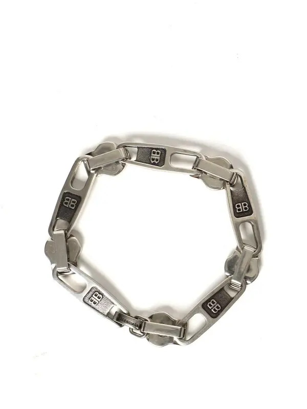 Balenciaga Tone Zip Bracelet - Silver | Editorialist