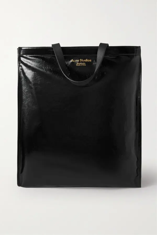 Acne Studios Leather-trimmed Coated-twill Tote