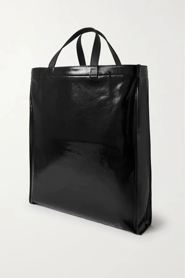 Acne Studios Leather-trimmed Coated-twill Tote