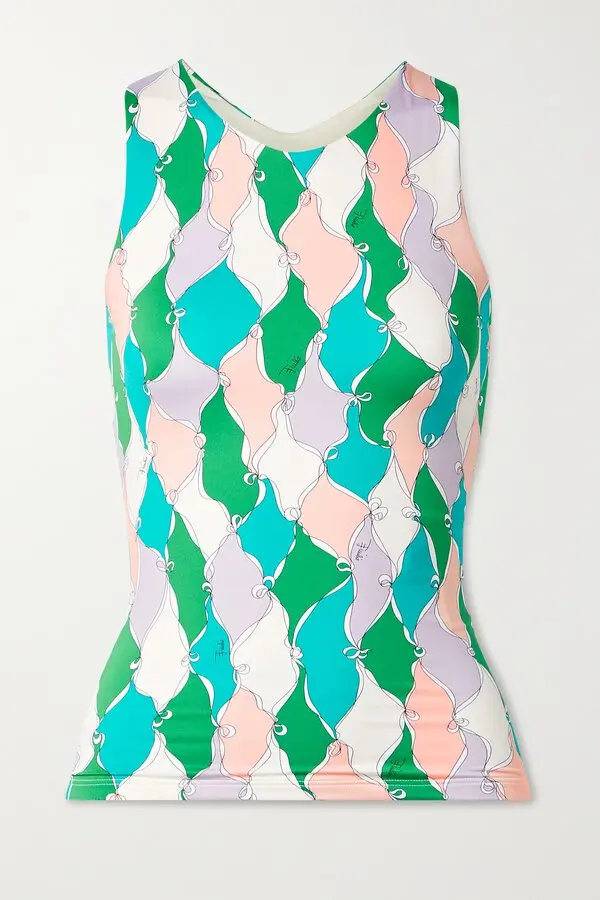 Emilio Pucci Net Sustain Printed Recycled Stretch Tank