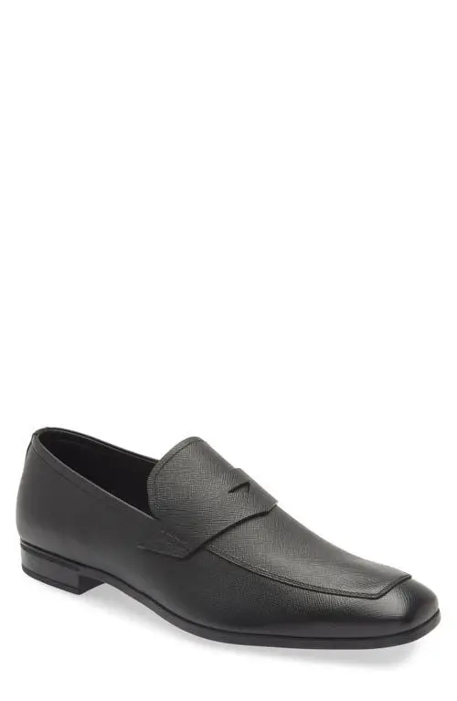 Prada Saffiano Leather Penny Loafer
