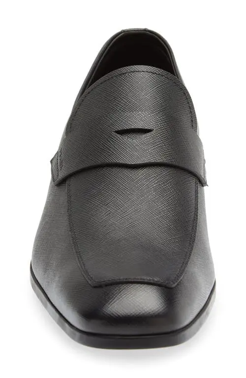 Prada Saffiano Leather Penny Loafer