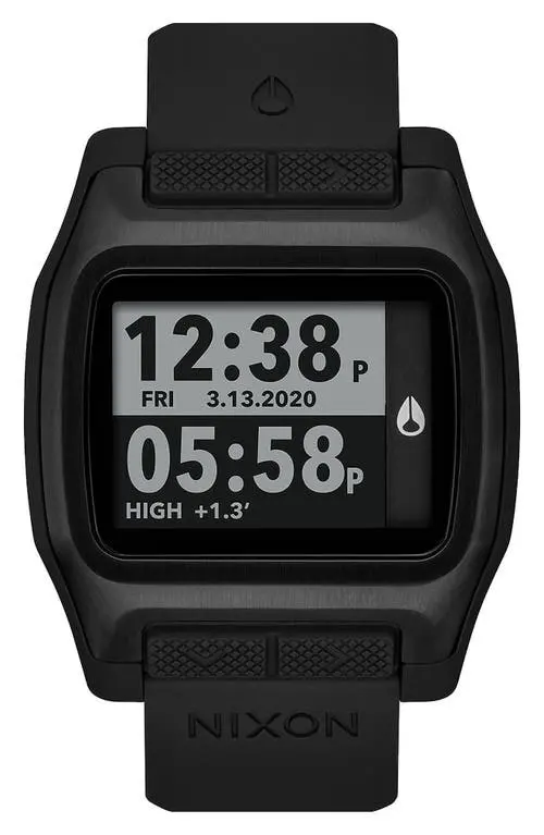 Nixon High Tide Digital Strap Watch - All Black