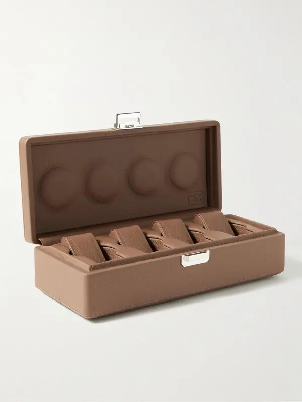 SCATOLA DEL TEMPO Full-grain Leather Watch Box - Brown