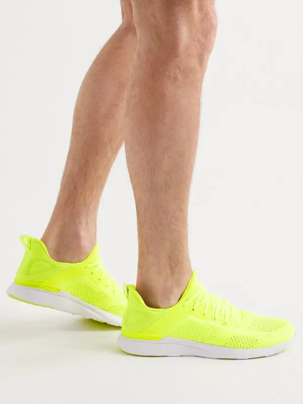Apl Tracer Neon Techloom And Neoprene Running Sneakers In  display picture 1