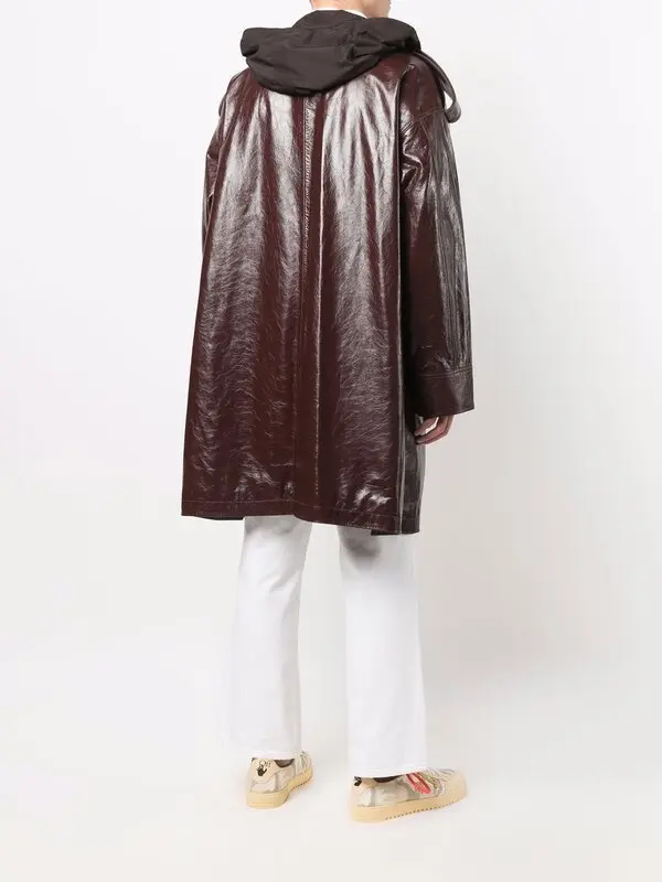 AMBUSH Zipped-up Leather Overcoat