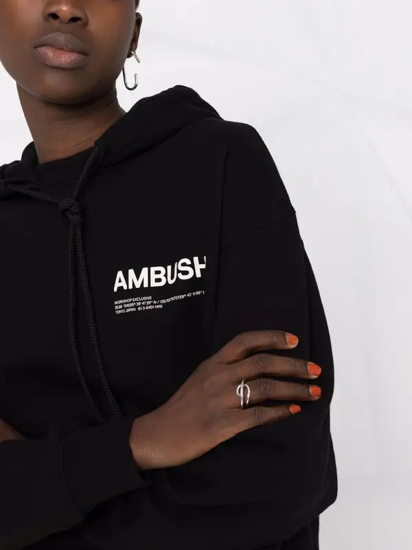 AMBUSH Logo-print Cotton Hoodie