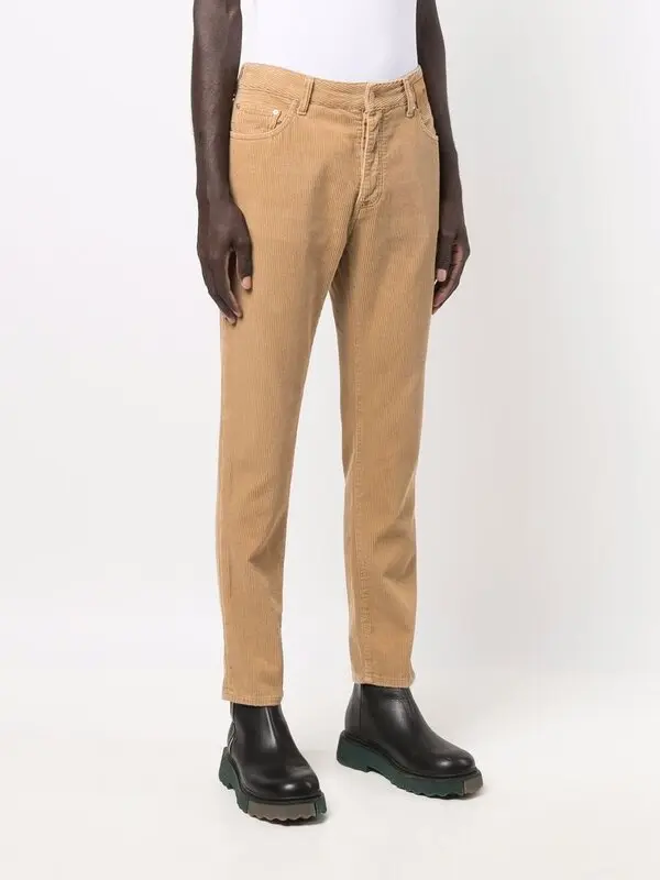 Palm Angels Slim Leg Corduroy Trousers - Neutrals