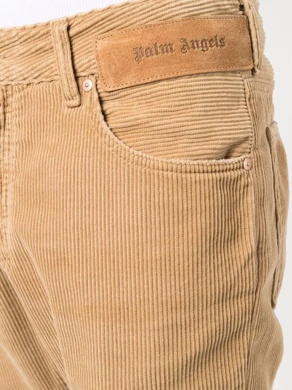 Palm Angels Slim Leg Corduroy Trousers - Neutrals