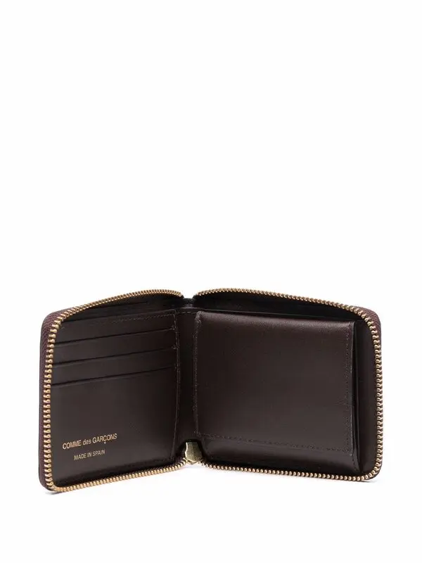 Comme Des Garçons Classic Zip-around Leather Wallet - Brown