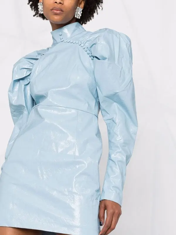 ROTATE BY BIRGER CHRISTENSEN Kim Puff-sleeve Dress - Blue