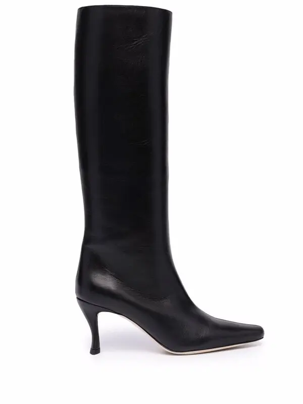 By Far Pointed Knee-length Boots - Black
